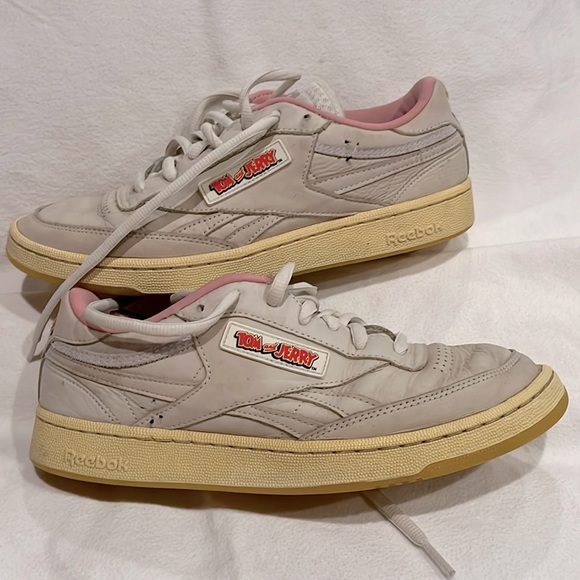 Reebok | Shoes | Reebok Tom Jerry Chalk Leather Sneakers Mens | Poshmark
